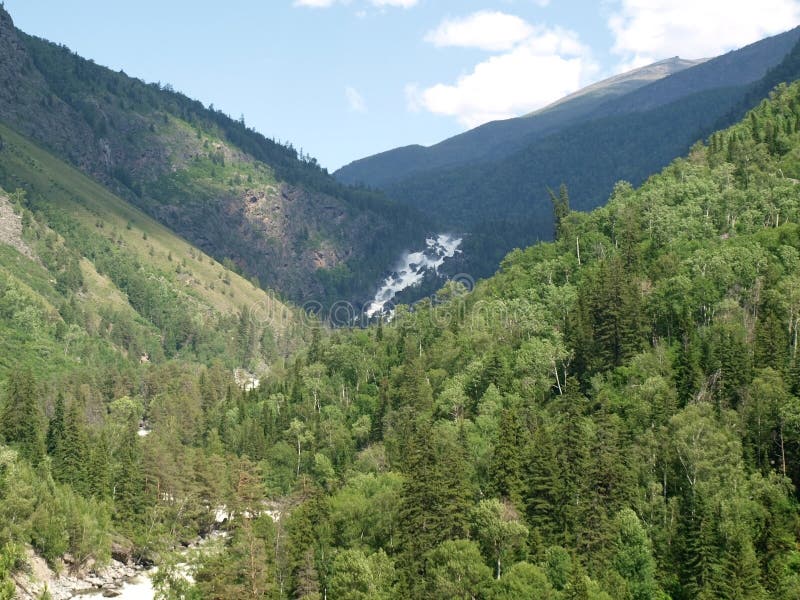 Uchar waterfall stock image. Image of rock, altai, famous - 59093241