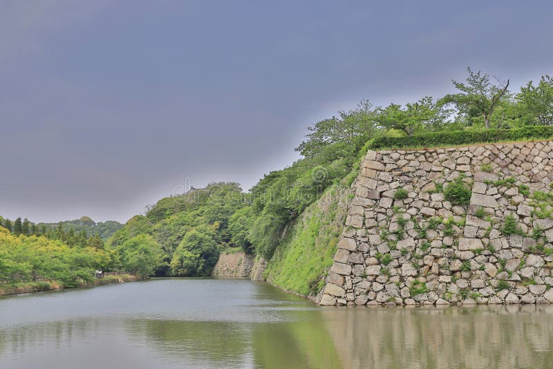 An Uchibori Inner Moat at Himeji Castle Stock Photo - Image of ...