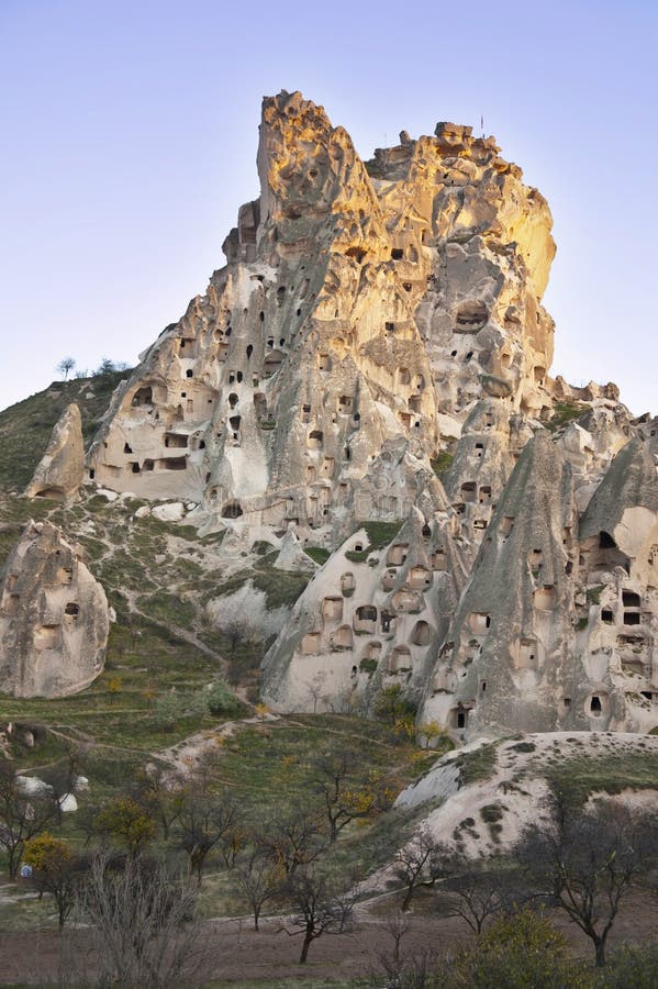 Uchisar Castle stock photo. Image of limestone, anatolia - 53465686
