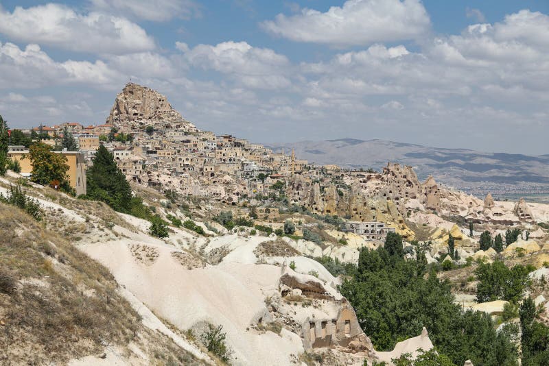 Uchisar Castle in Cappadocia, Nevsehir, Turkey Stock Photo - Image of ...