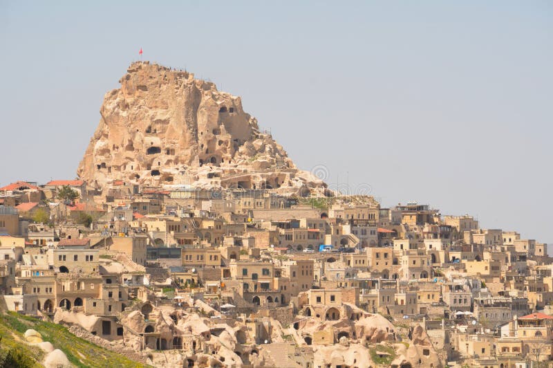 Uchisar Castle in Cappadocia - Nevsehir, Turkey Stock Photo - Image of ...