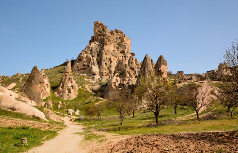 Uchisar Castle in Cappadocia - Nevsehir, Turkey Stock Photo - Image of ...