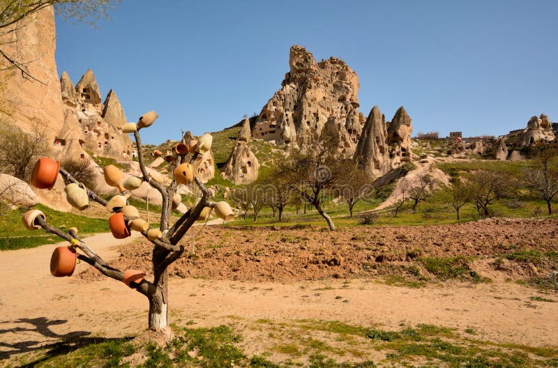 Uchisar Castle in Cappadocia - Nevsehir, Turkey Stock Photo - Image of ...