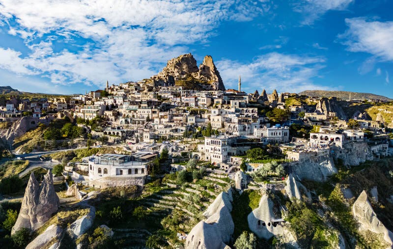 Uchisar Castle in Nevsehir Province in Cappadocia, Turkey Stock Image ...
