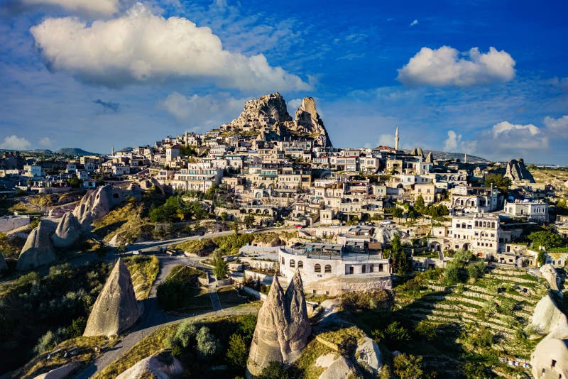 Uchisar Castle in Nevsehir Province in Cappadocia, Turkey Stock Image ...