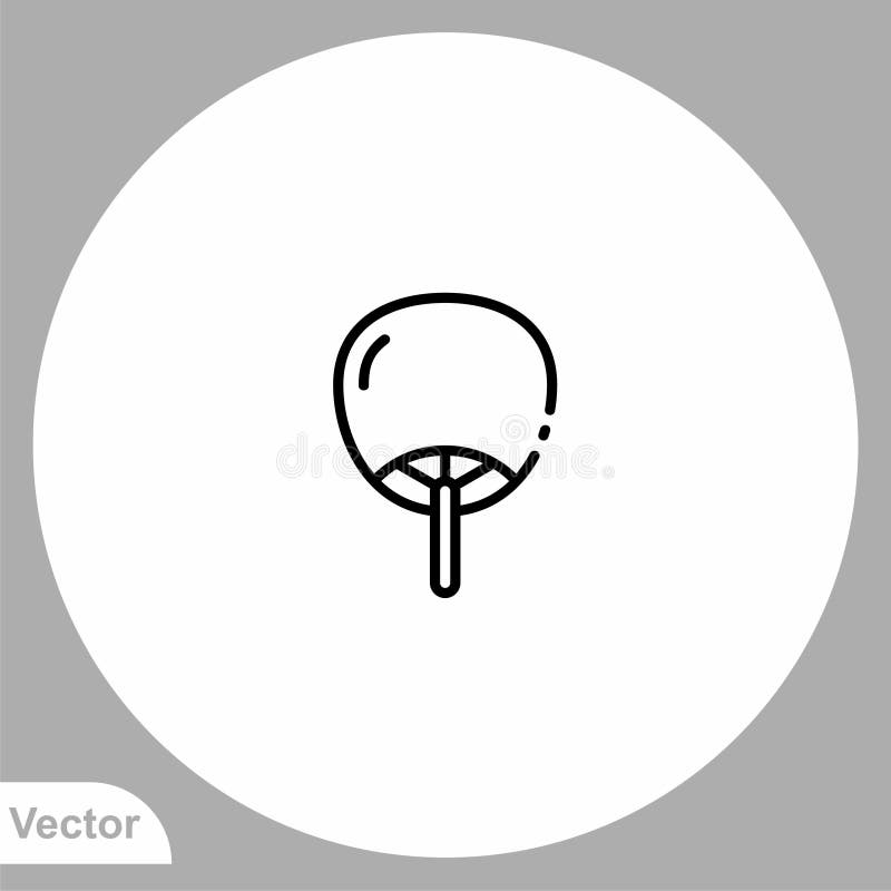 Uchiwa Vector Icon Sign Symbol Stock Vector - Illustration of design ...