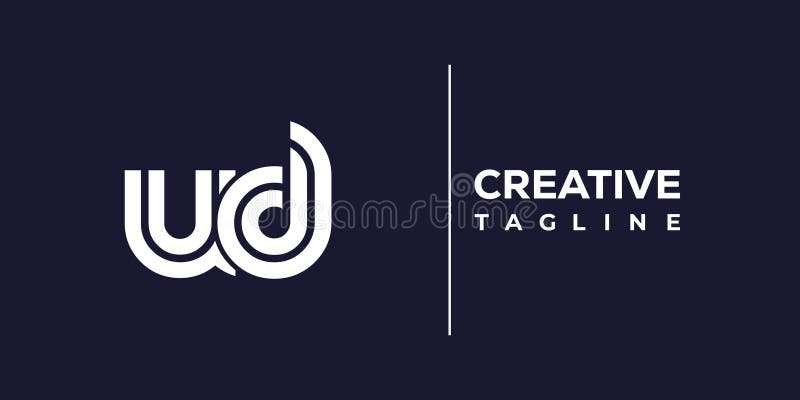 UD abstract logo stock vector. Illustration of font - 356197591