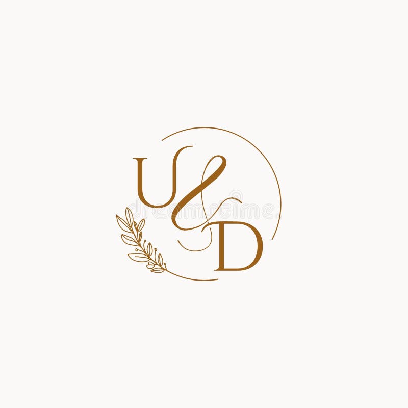 UD Initial Wedding Monogram Logo Stock Illustration - Illustration of ...