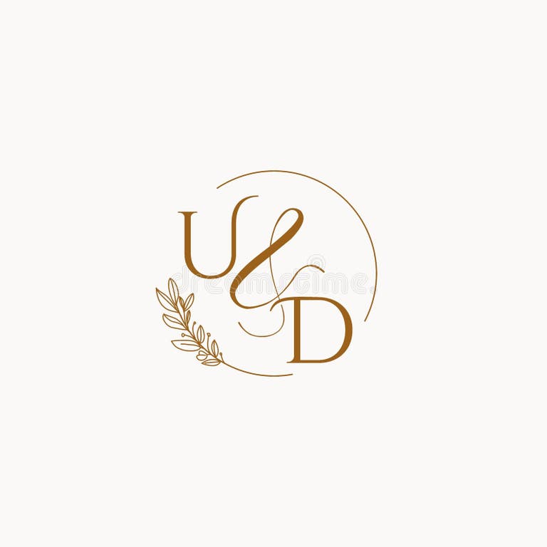 UD Initial Wedding Monogram Logo Stock Illustration - Illustration of ...