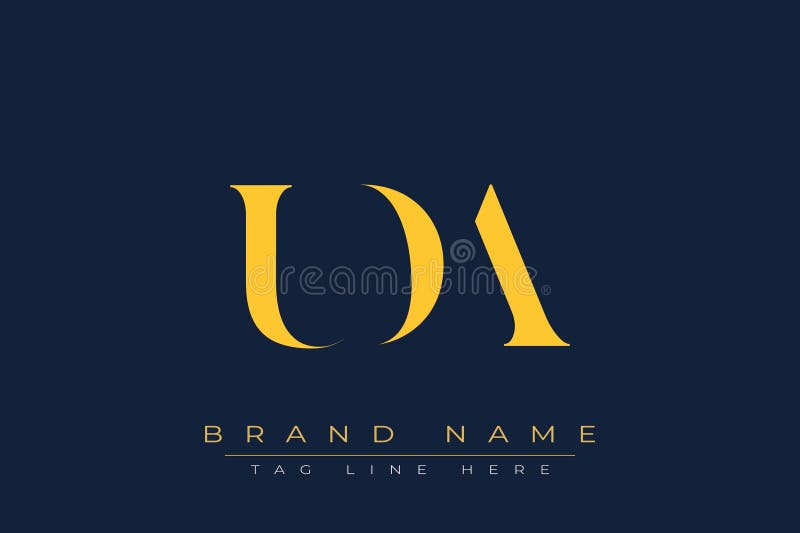 UDA Abstract Letter Logo Design Stock Vector - Illustration of line ...