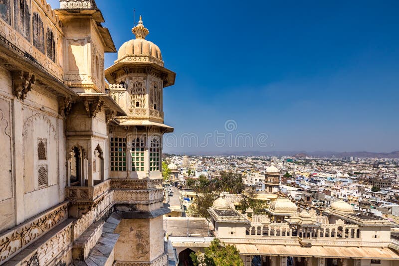 Udaipur castle view stock photo. Image of rajasthan, ghat - 92000266