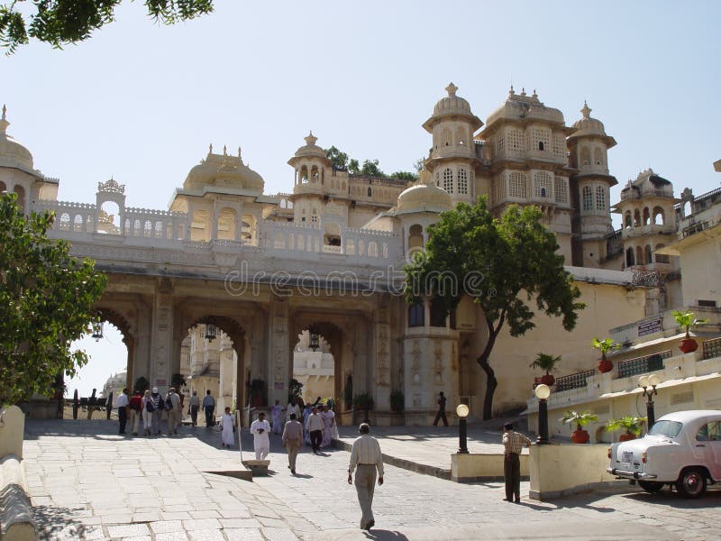 Huge Entrance Gate To the Royal City Palace in Rajasthan Stock Image ...