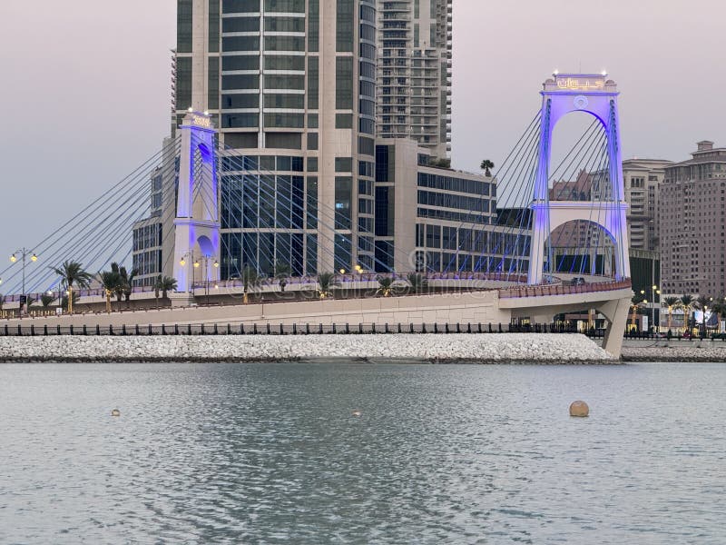 UDC twin tower Pearl Qatar editorial image. Image of landmark - 299660770