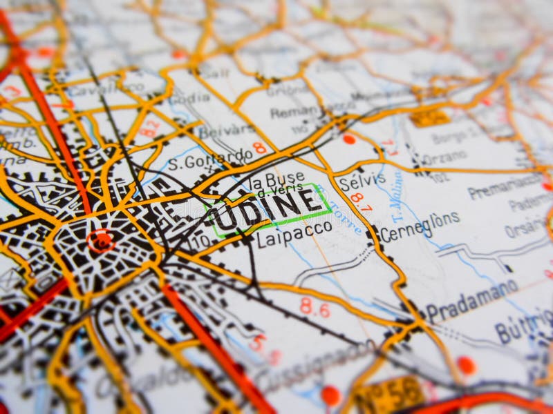 Udine City Central Area, Friuli Venezia Giulia Region, Italy Stock ...