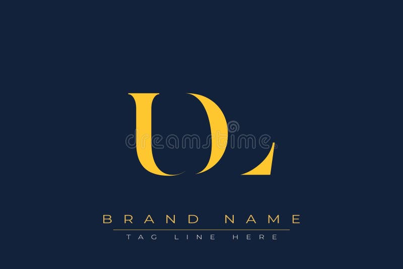 UDL Abstract Letter Logo Design Stock Vector - Illustration of ...