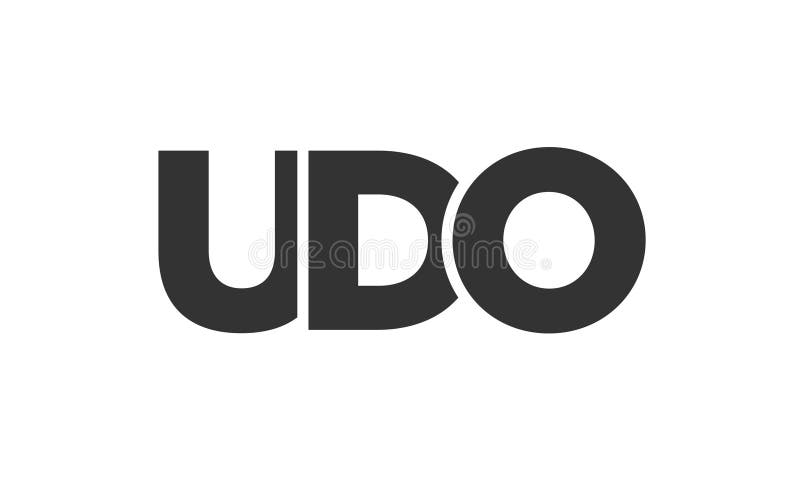 UDO Logo Design Template with Strong and Modern Bold Text. Initial ...