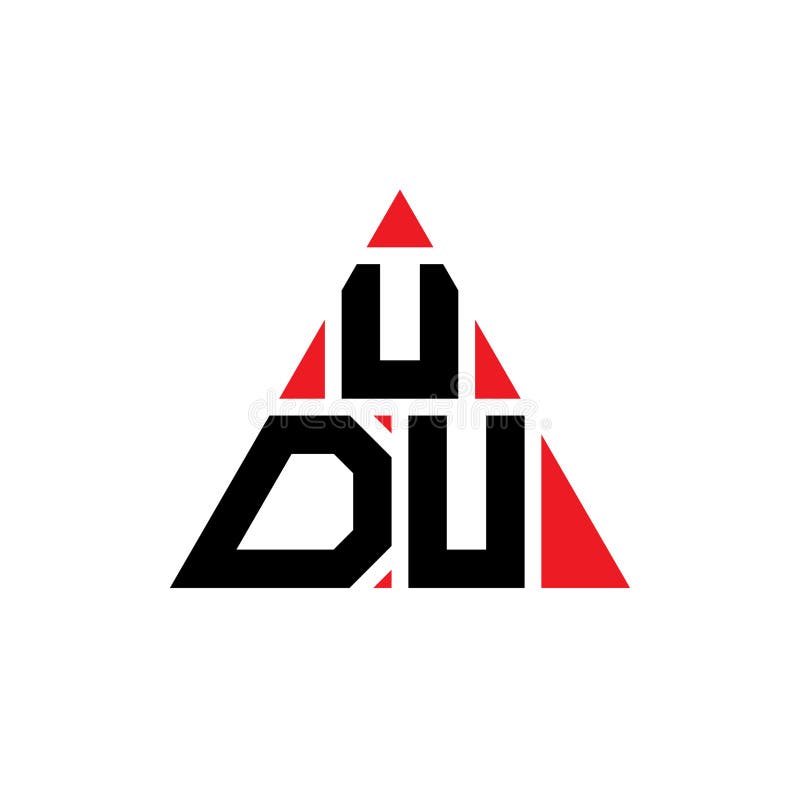 UDU Triangle Letter Logo Design with Triangle Shape. UDU Triangle Logo ...