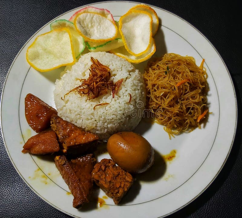 Uduk Rice Indonesian Food stock image. Image of uduk - 252239753