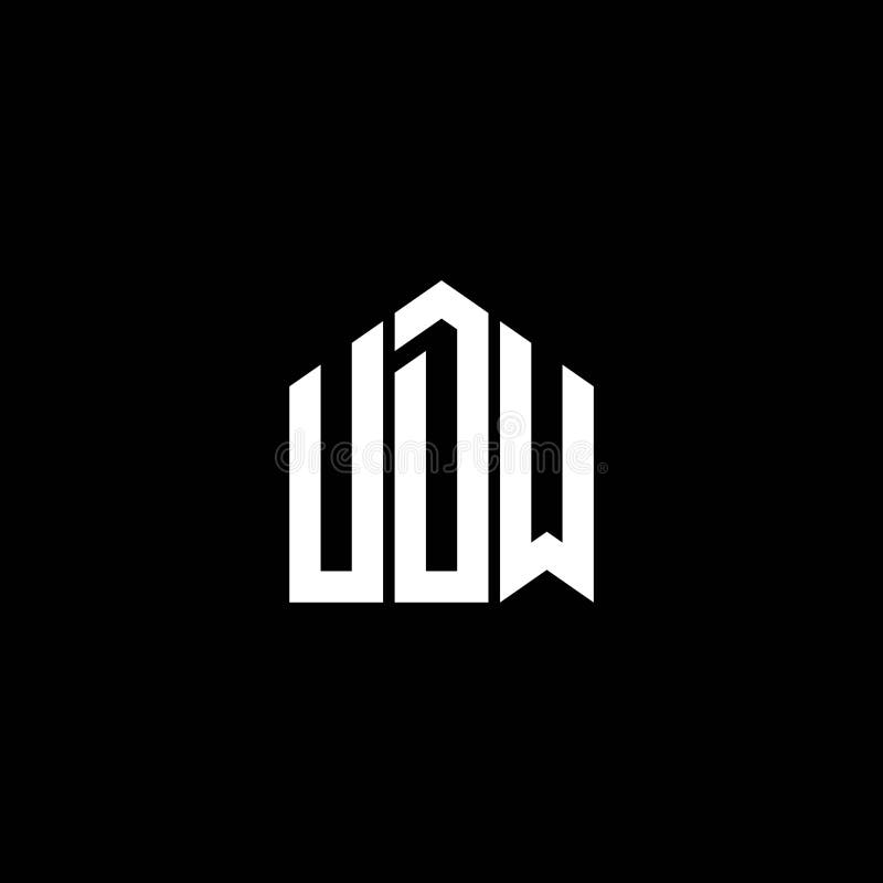 UDW Letter Logo Design on BLACK Background. UDW Creative Initials ...