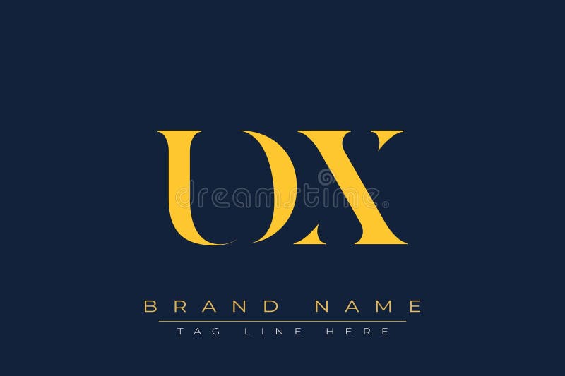 UDX Abstract Letter Logo Design Stock Vector - Illustration of elegant ...
