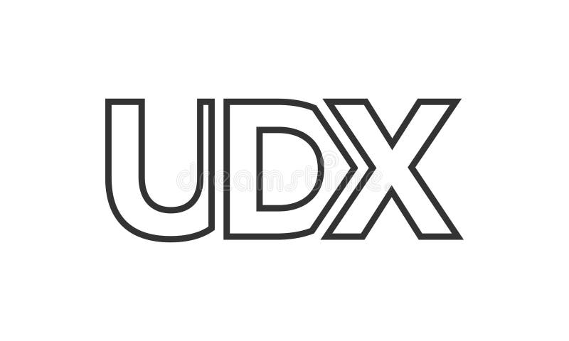 UDX Logo Design Template with Strong and Modern Bold Text. Initial ...