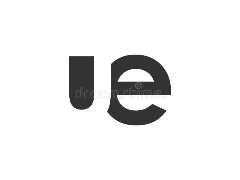 UE Creative Geometric Initial Based Modern and Minimal Logo. Letter U E ...