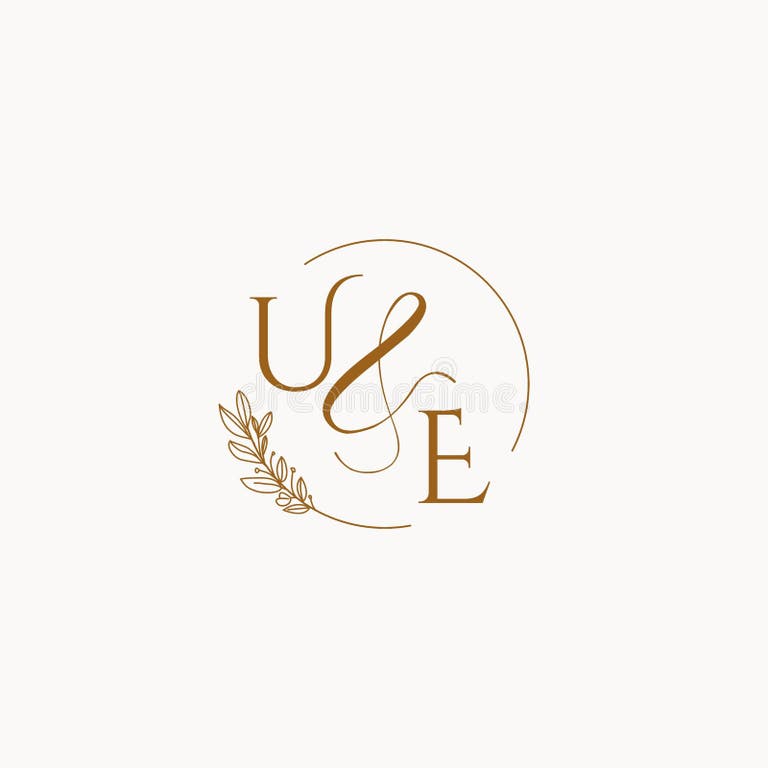 UE Initial Wedding Monogram Logo Stock Vector - Illustration of logo ...