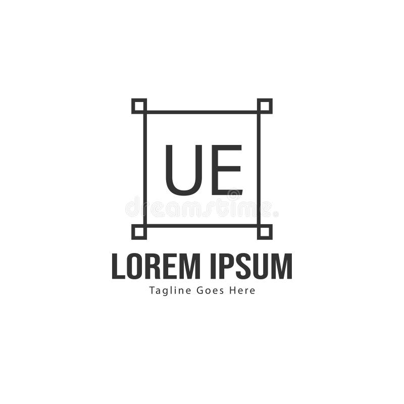 UE Letter Logo Design. Creative Modern UE Letters Icon Illustration ...