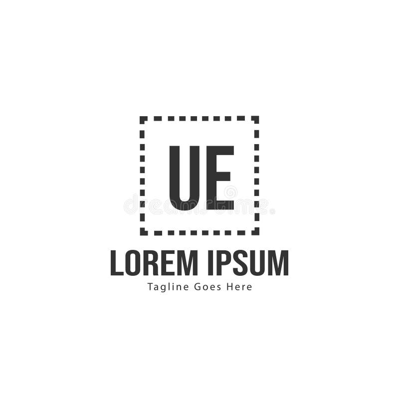 UE Letter Logo Design. Creative Modern UE Letters Icon Illustration ...