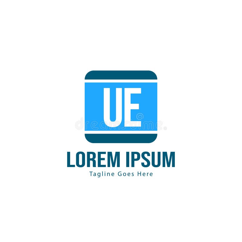 UE Letter Logo Design. Creative Modern UE Letters Icon Illustration ...