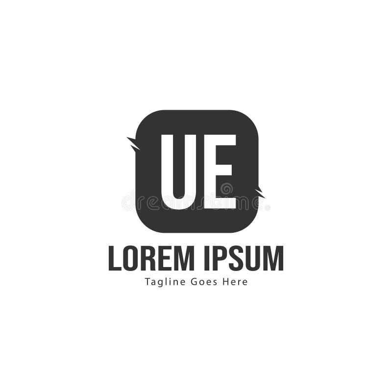 UE Letter Logo Design. Creative Modern UE Letters Icon Illustration ...