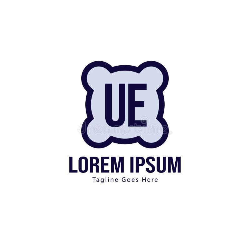 UE Letter Logo Design. Creative Modern UE Letters Icon Illustration ...