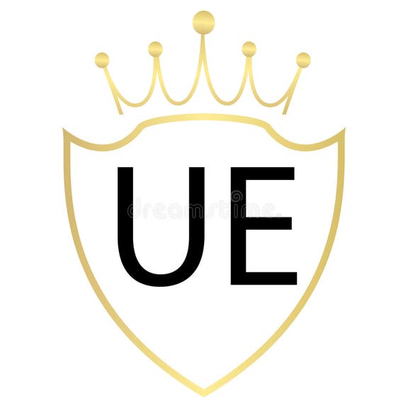 UE Letter Logo Design with Simple Style Stock Illustration ...