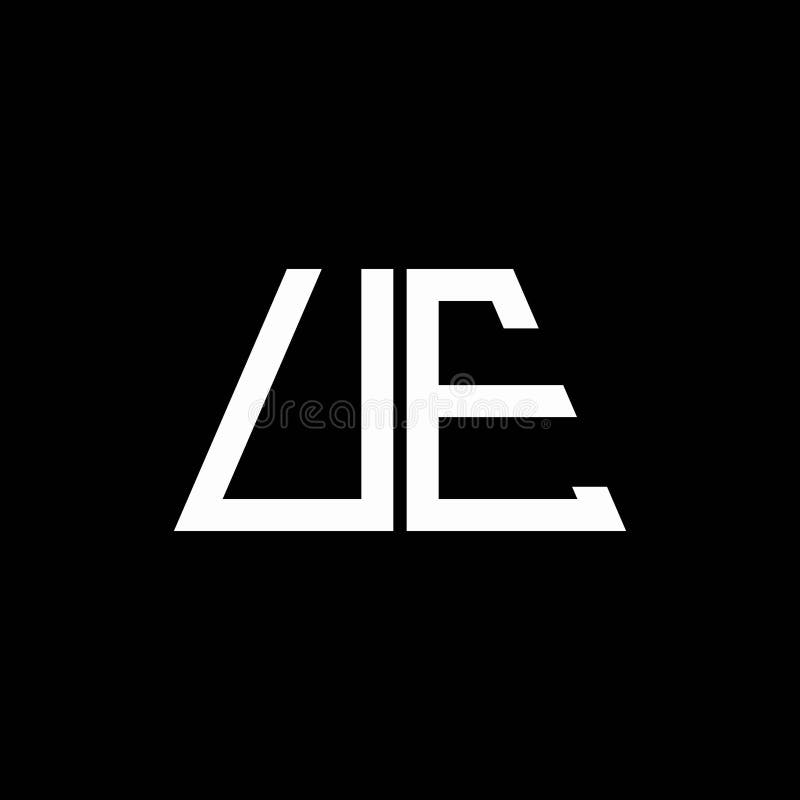 UE Logo Abstract Monogram Isolated on Black Background Stock Vector ...