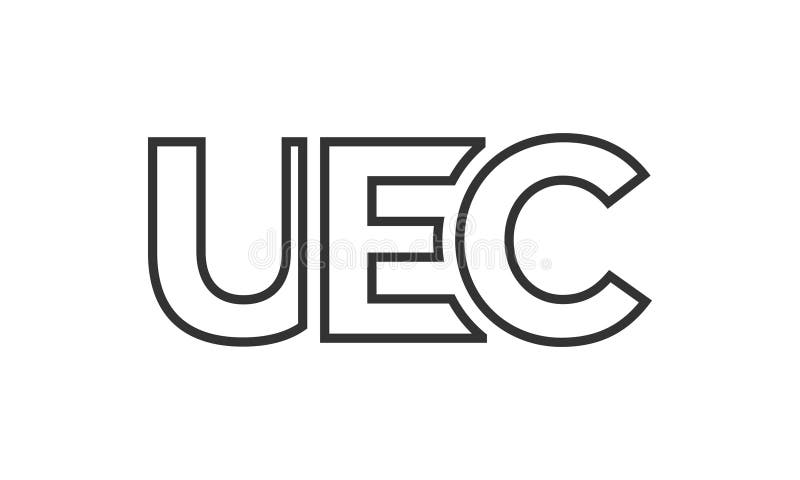 UEC Logo Design Template with Strong and Modern Bold Text. Initial ...