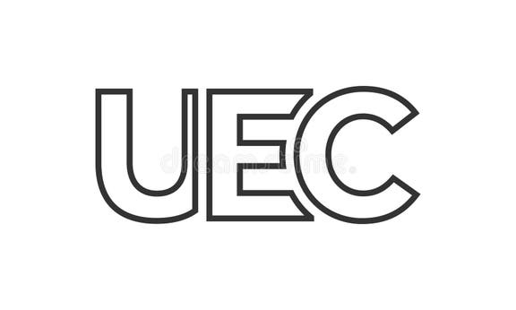 UEC Logo Design Template with Strong and Modern Bold Text. Initial ...