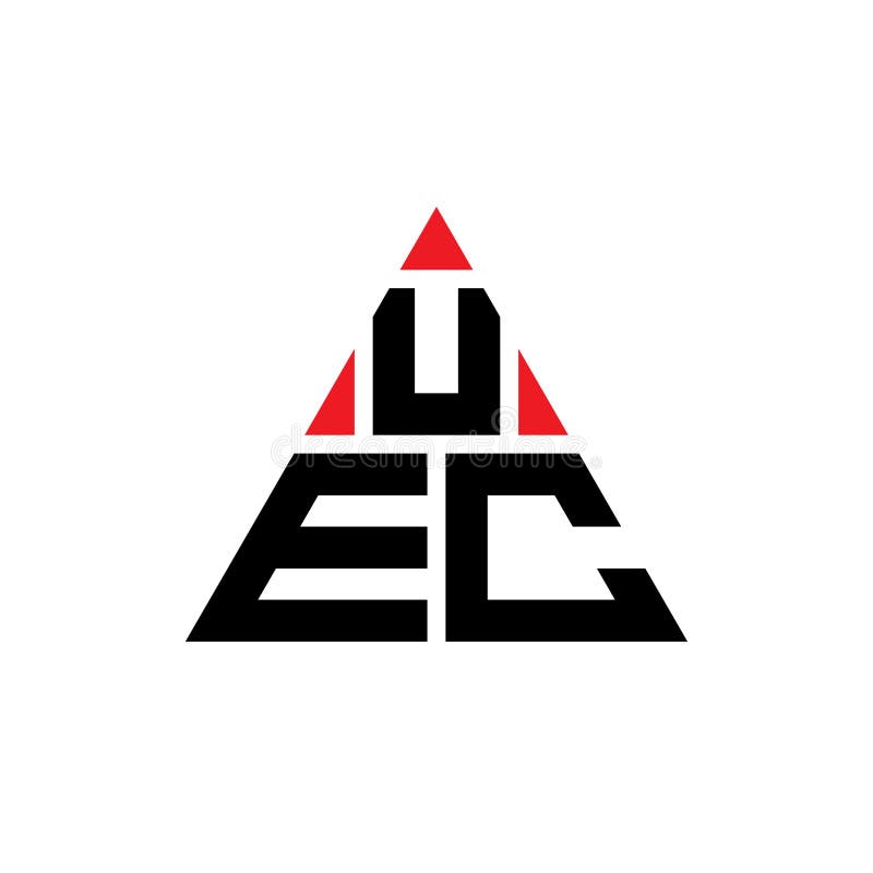 UEC Triangle Letter Logo Design with Triangle Shape. UEC Triangle Logo ...