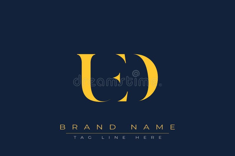 UED Abstract Letter Logo Design Stock Vector - Illustration of abstract ...