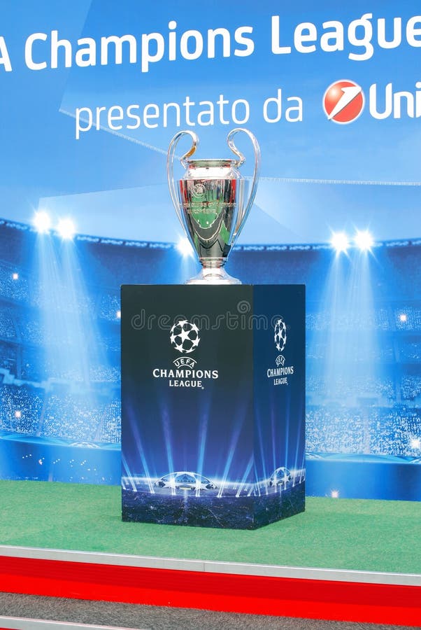 Uefa Champions League Trophy on the Podium Editorial Stock Photo ...