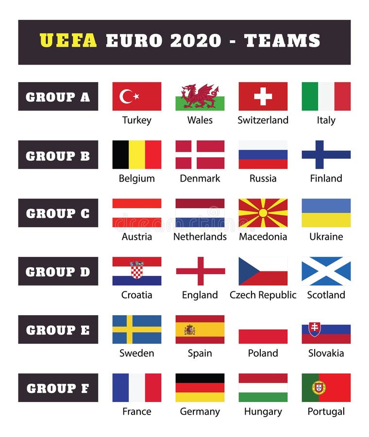 Uefa euro 2020:2021-teams editorial photography. Illustration of final ...