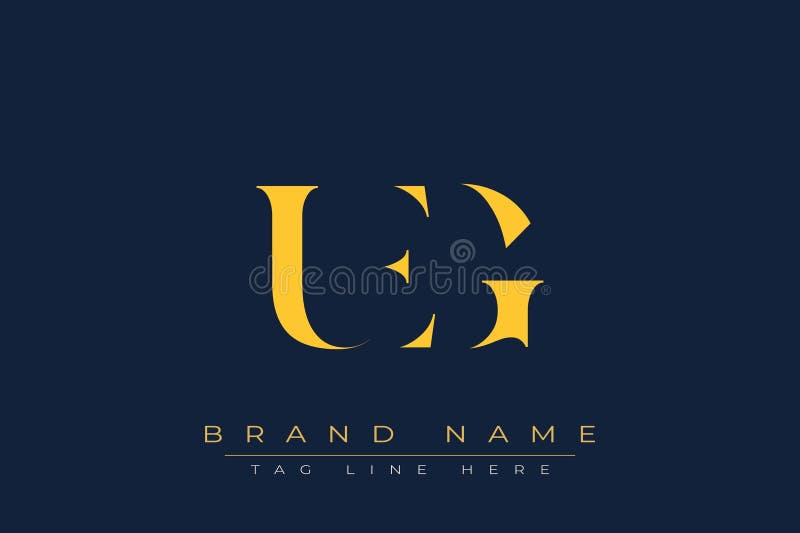 UEG Abstract Letter Logo Design Stock Vector - Illustration of element ...