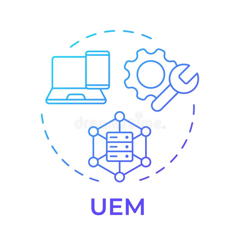 UEM Blue Gradient Concept Icon Stock Illustration - Illustration of ...