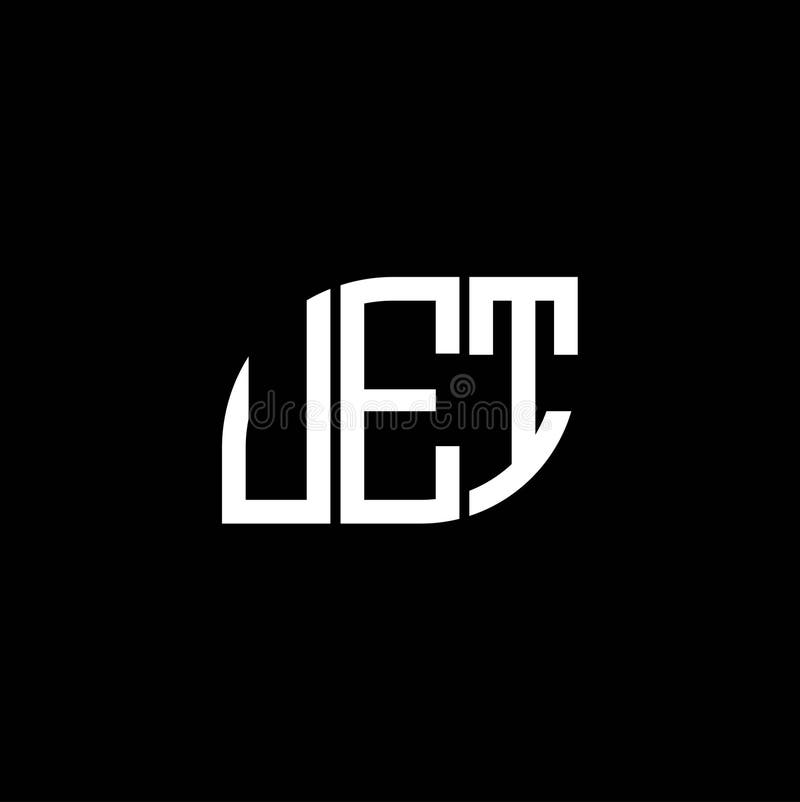 UET Letter Logo Design on Black Background. UET Creative Initials ...