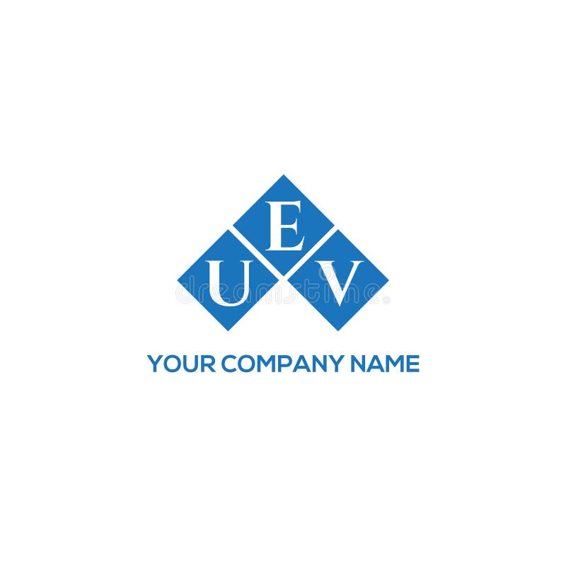 UEV Letter Logo Design on BLACK Background. UEV Creative Initials ...