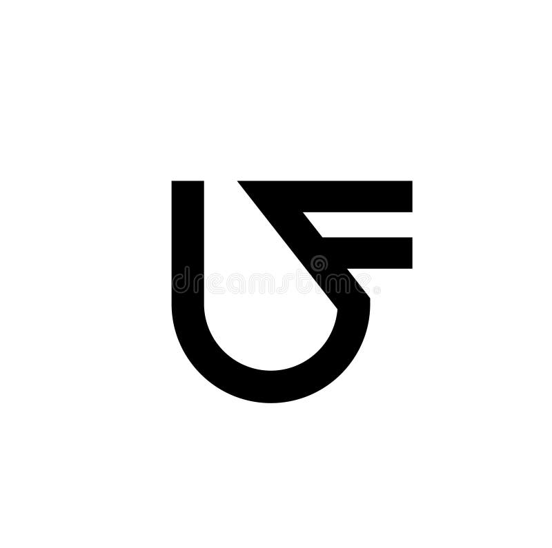 Uf Company Name Initial Letters Icon. UF Monogram Stock Vector ...