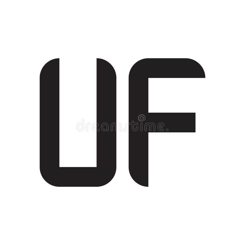 Uf Initial Letter Vector Logo Icon Stock Vector - Illustration of ...