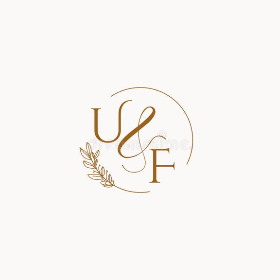 UF Initial Wedding Monogram Logo Stock Vector - Illustration of ...