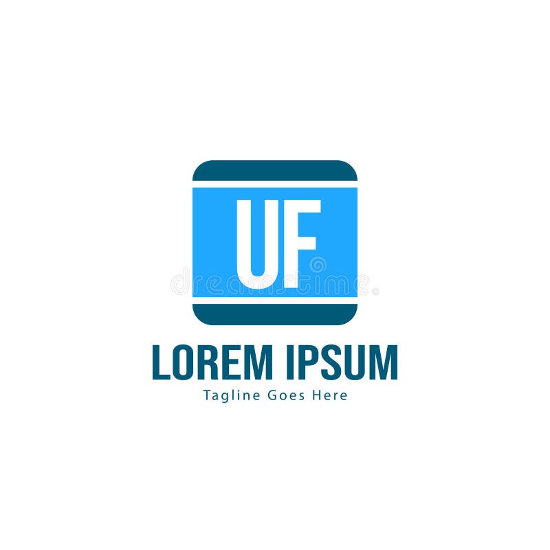 UF Letter Logo Design. Creative Modern UF Letters Icon Illustration ...