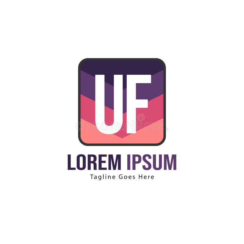 UF Letter Logo Design. Creative Modern UF Letters Icon Illustration ...