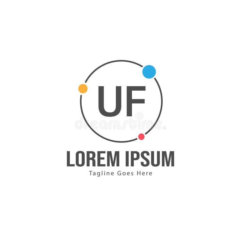 UF Letter Logo Design. Creative Modern UF Letters Icon Illustration ...